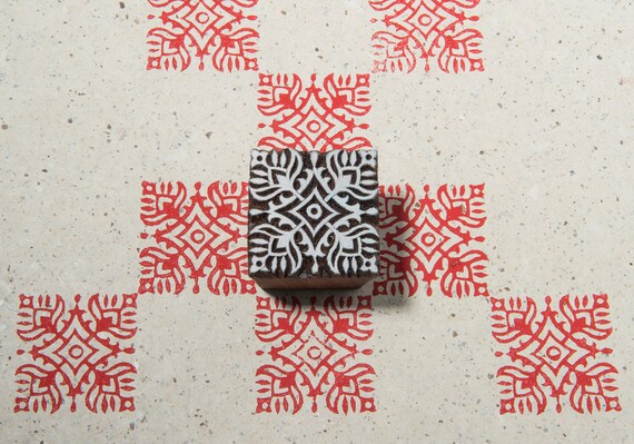 Rangoli Tile 009 Wooden Printing Block | Etsy