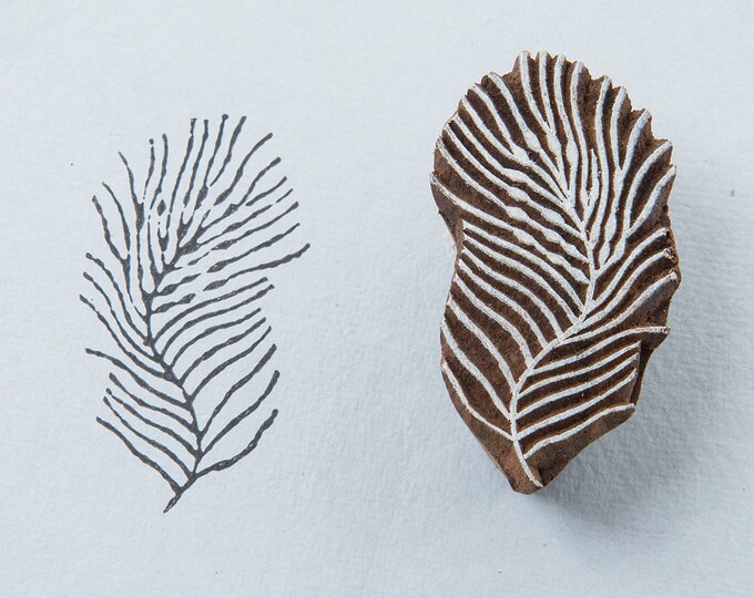 Feather Wooden Printing Block - Etsy