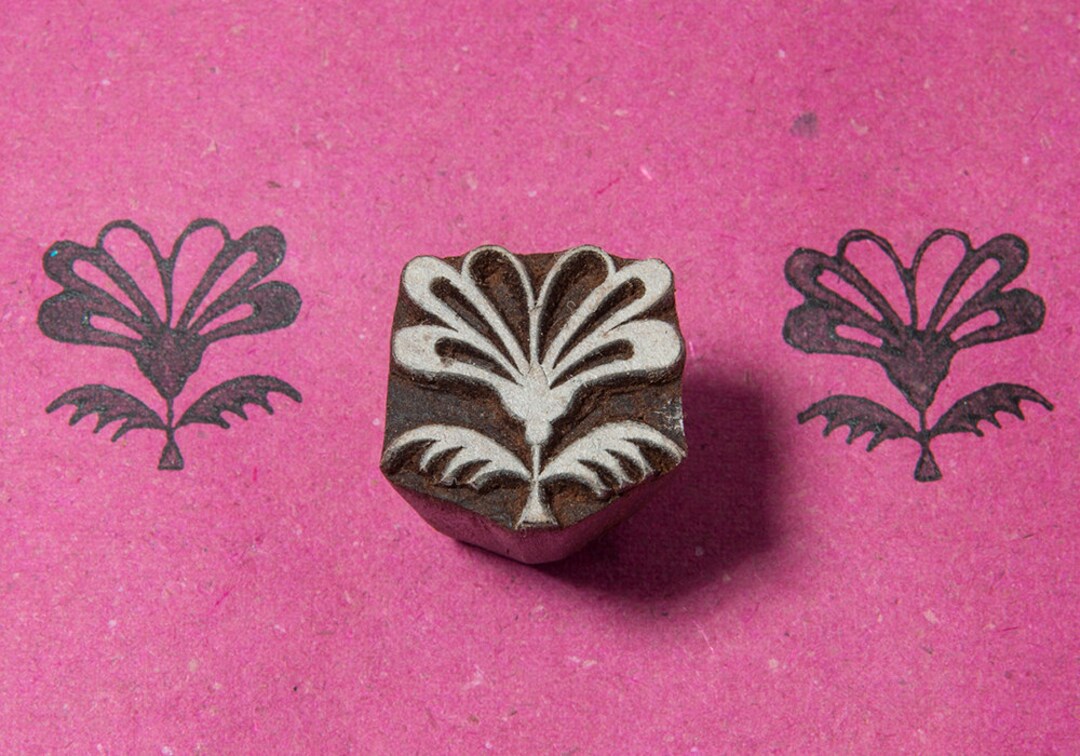 Traditional Wooden Printing Block, Little Flower - Etsy