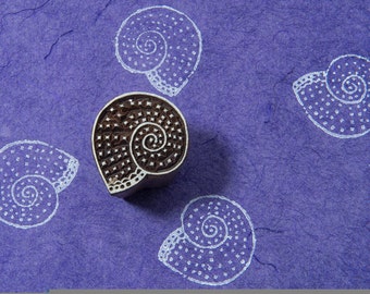 Little Nautilus Shell Wooden Printing Block | Etsy