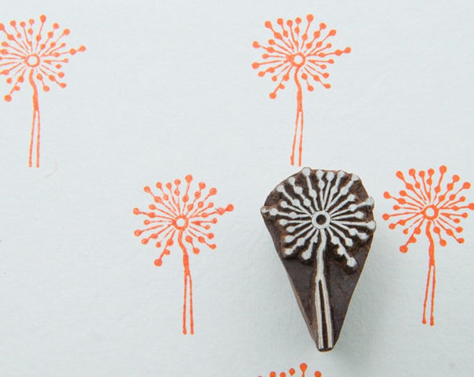 Floral Indian Textile Stamp Floral Block Printing Stamp - Etsy