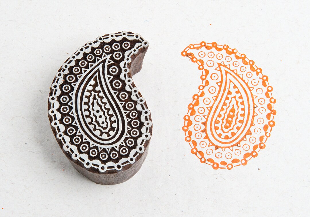 Traditional Paisley Blockwallah Printing Block - Etsy