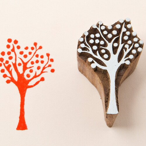 Wood Block Stamp Tree - Etsy