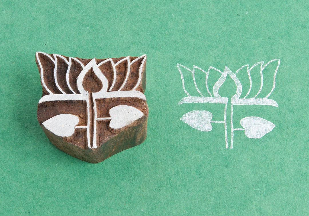 Lotus Wooden Printing Block - Etsy
