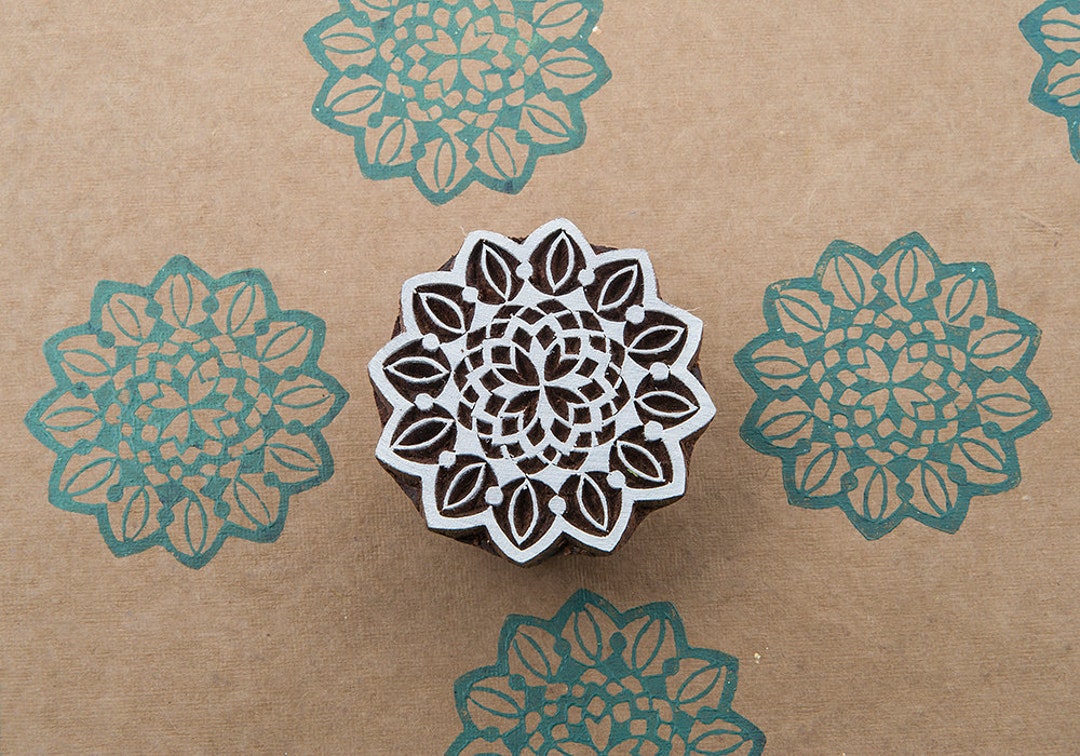 Rangoli Pattern , Hand Crafted Wooden Printing Block, - Etsy