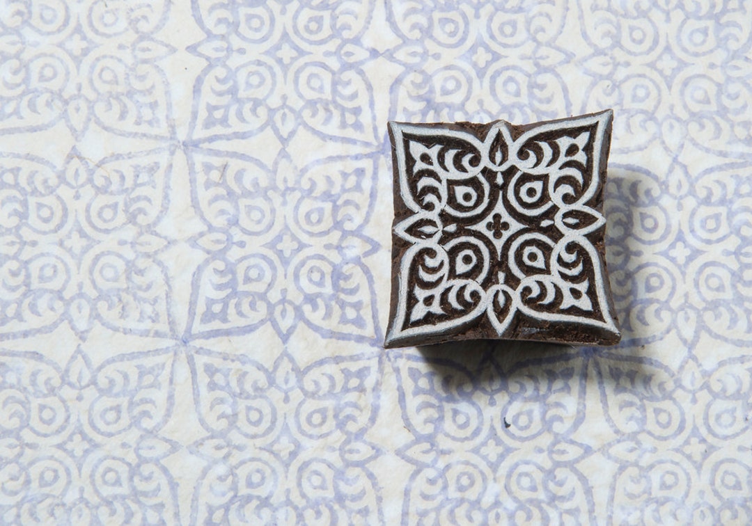 Rangoli Tile 0001, Wooden Printing Block - Etsy