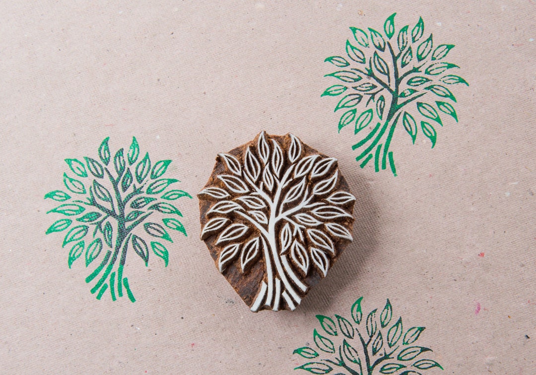 Tree Wood Block Stamp - Etsy