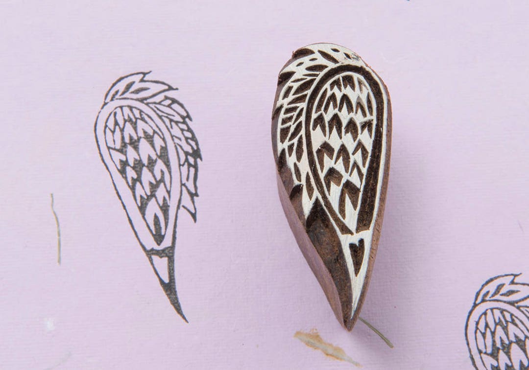 Angel Wing Indian Textile Stamp Angel Wing Block Printing - Etsy