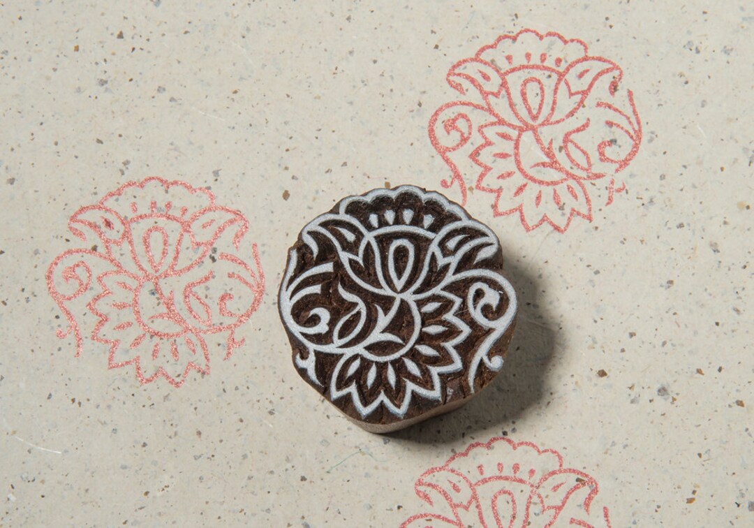 Flower 020, Wooden Printing Block - Etsy