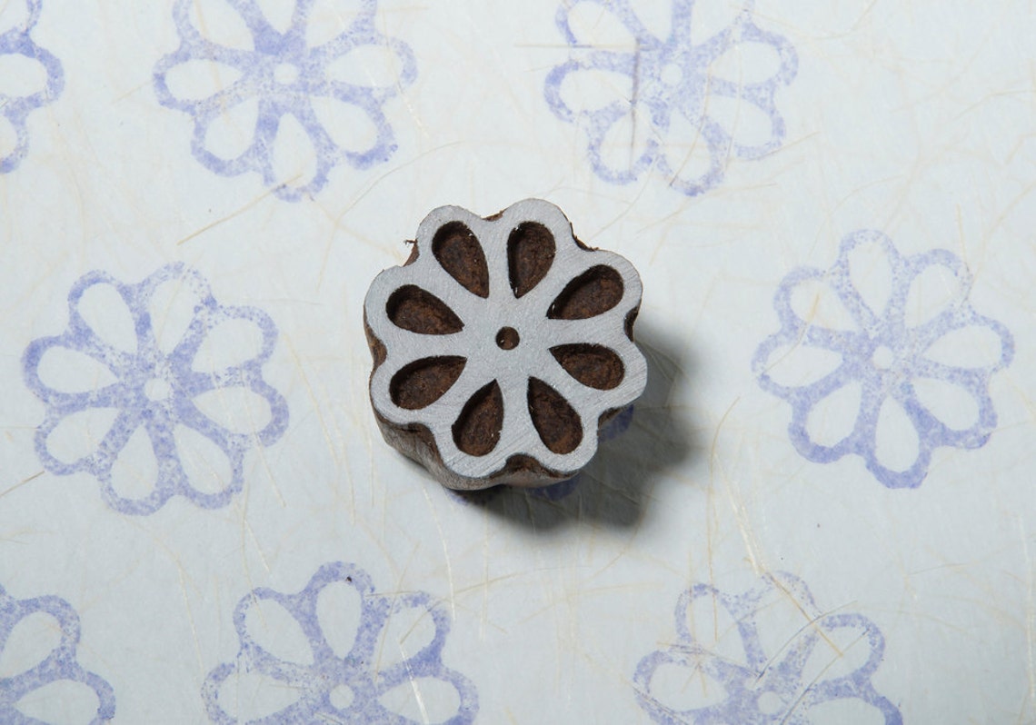 Simple Flower 012 Wooden Printing Block | Etsy