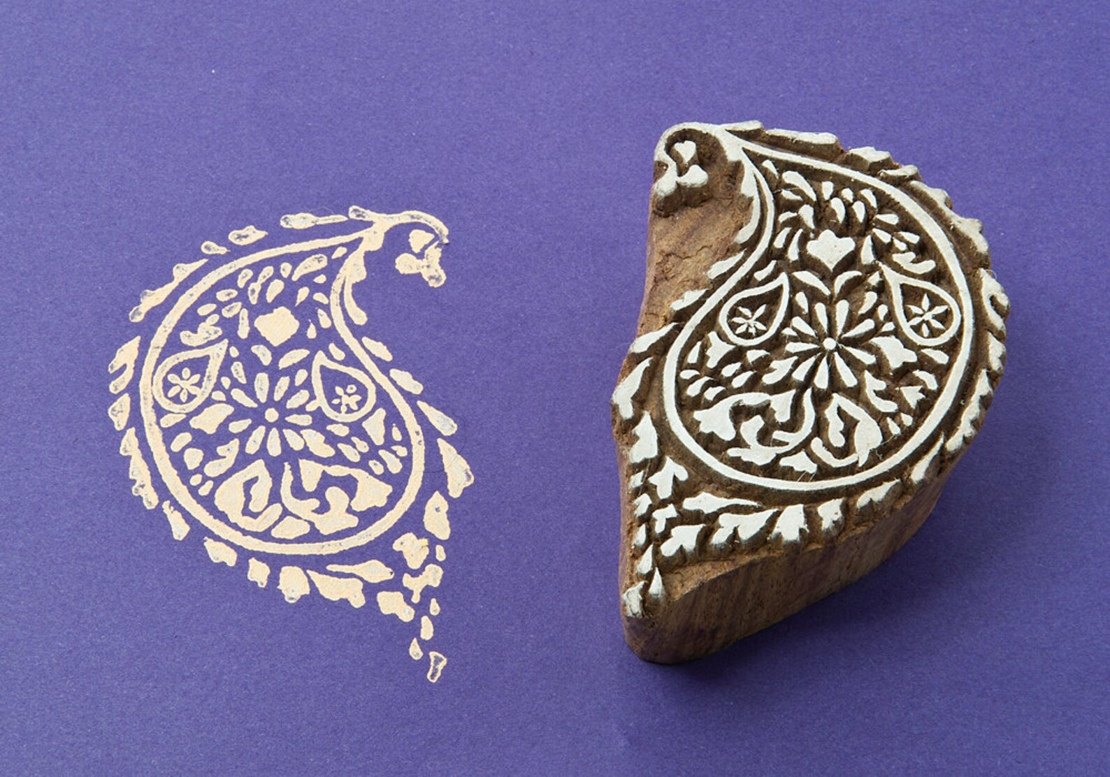 Wood Block Stamp Indian Paisley - Etsy