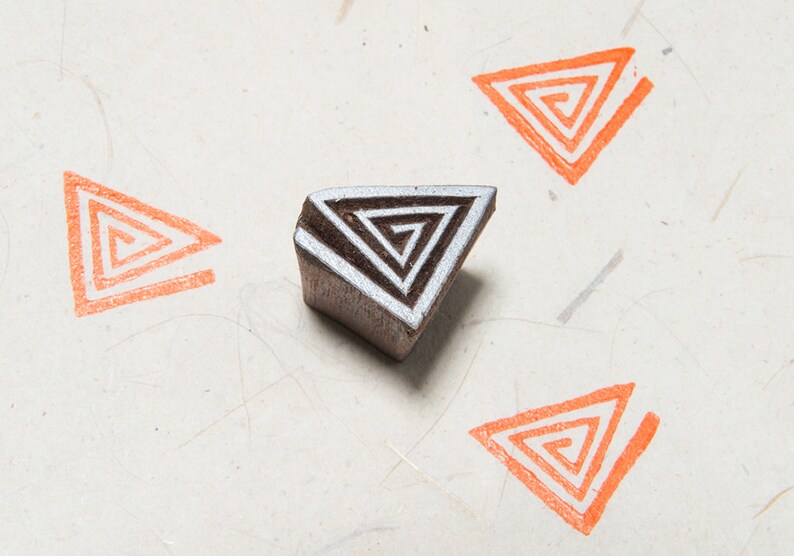 Triangles 128 Wood Block Stamp | Etsy