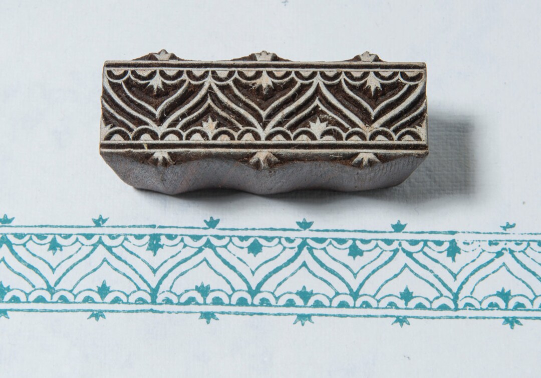 Printing Block, Indian Border - Etsy