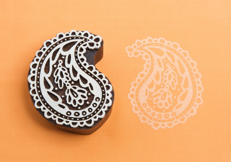 Floral Paisley Blockwallah Printing Block - Etsy
