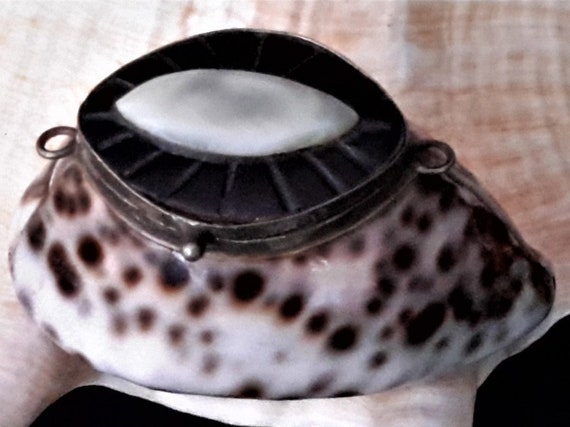 Antique Georgian Shell and Silver Metal Vinaigrette … - Gem