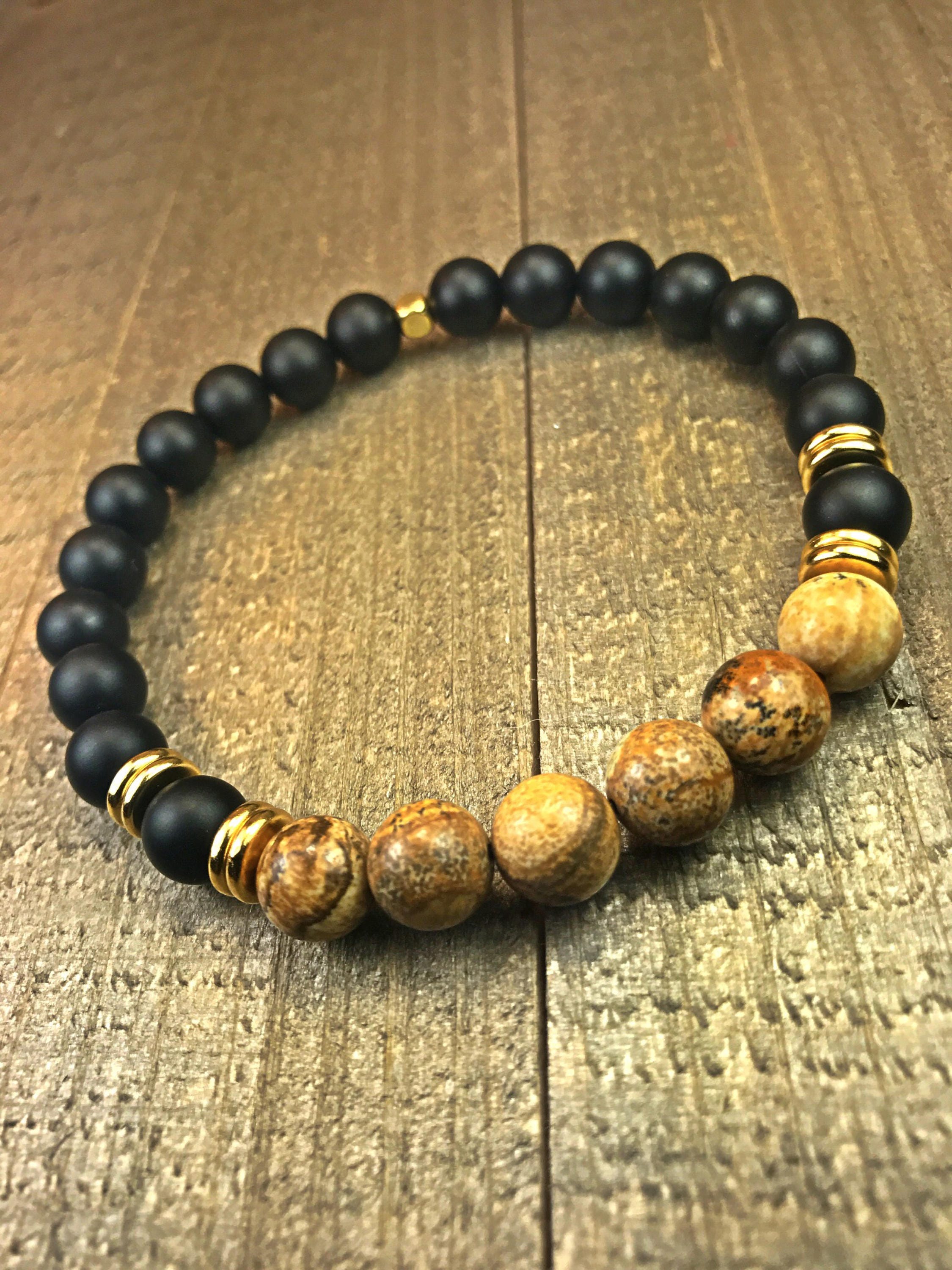 Men's Beaded bracelet mens bracelet beaded bracelet | Etsy