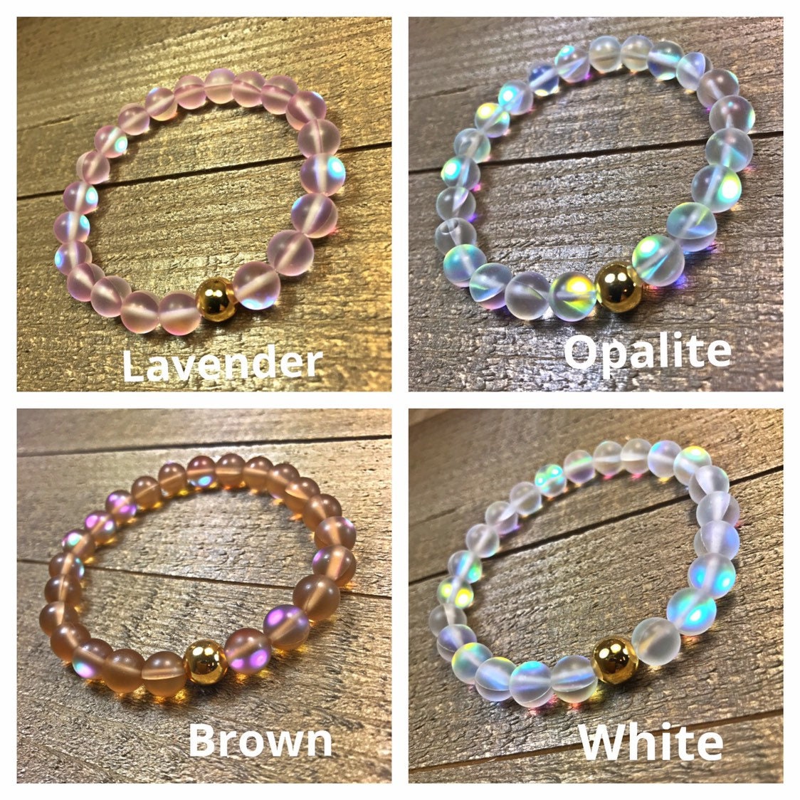 Mermaid Glass Beaded Bracelet, Beaded Bracelet, Mystic Aura Bracelet ...