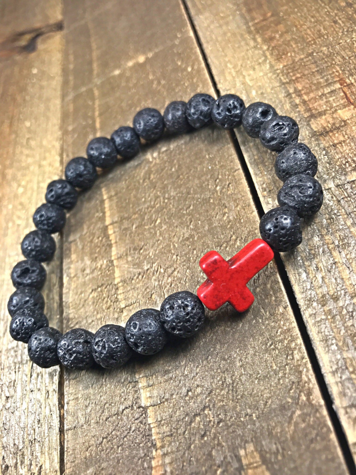 Men's Cross Bracelet Mens Bracelet Beaded Bracelet - Etsy