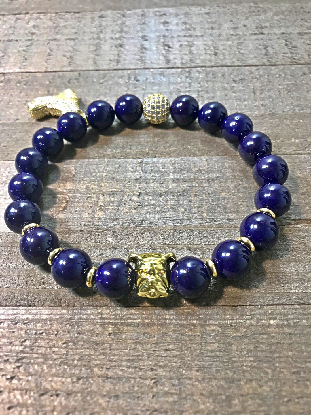 Mens Beaded Bracelet, Omega Psi Phi, Purple and Gold, Fraternity ...