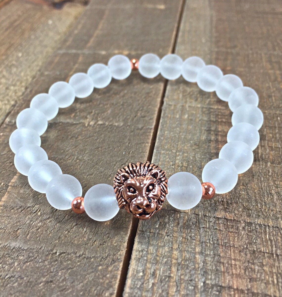 Lion Bracelet, Mens Bracelet, Lion Head Bracelet, Beaded Bracelet ...