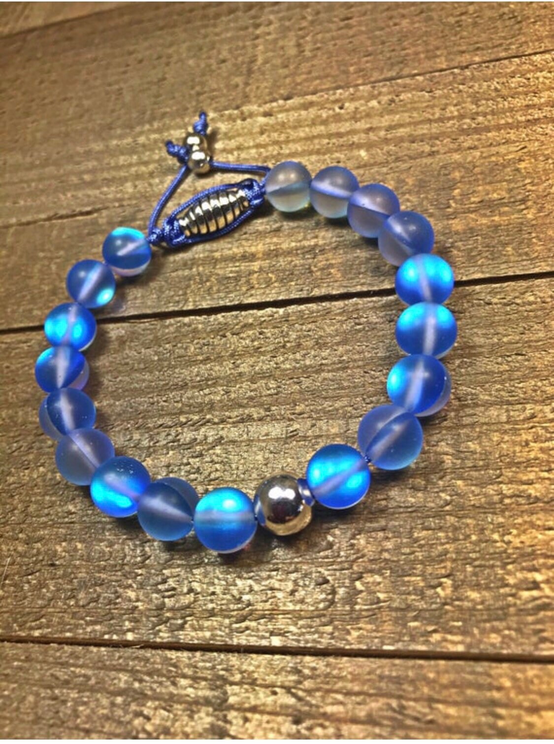 Mermaid Glass Beaded Bracelet Shamballa Bracelet Beaded Etsy