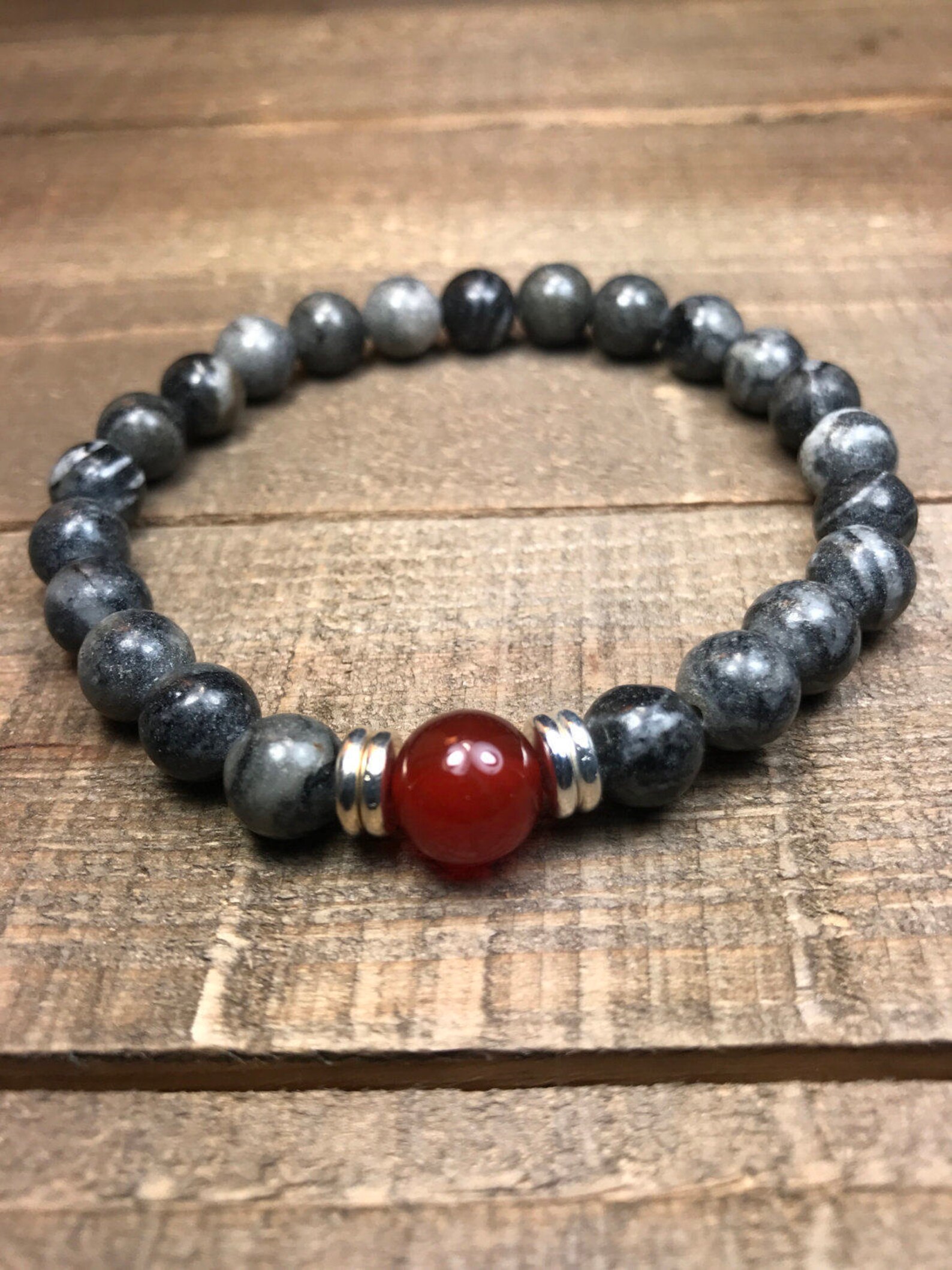 Men's Bracelet, Mens Bracelet, Beaded Bracelet, Stretch Bracelet ...