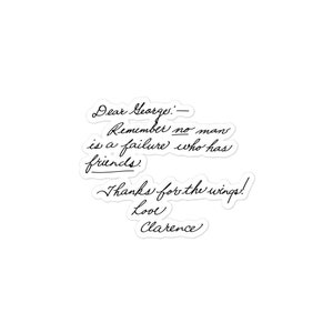 Its a Wonderful Life Letter From Clarence Film Quote Replica - Sticker ...