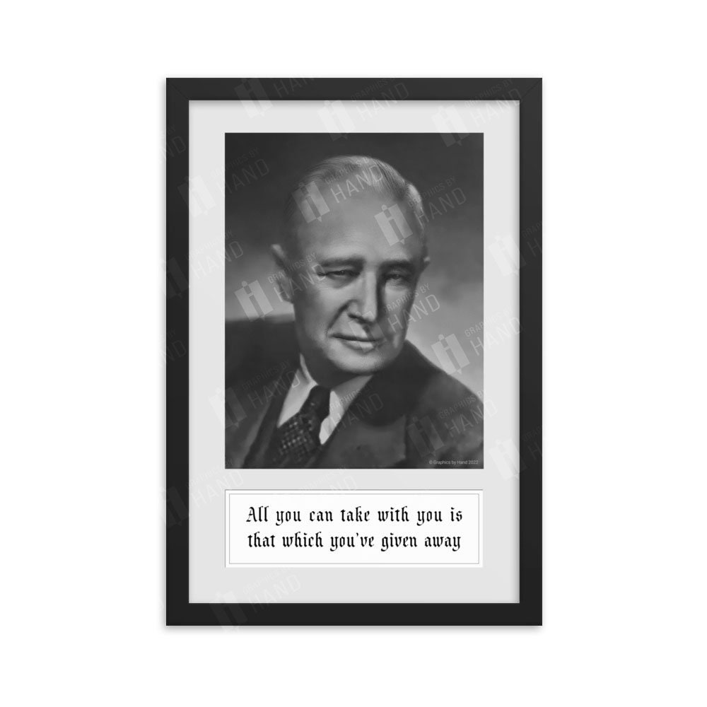 Peter Bailey Restored Portrait All You Can Take With You Quote It's a ...