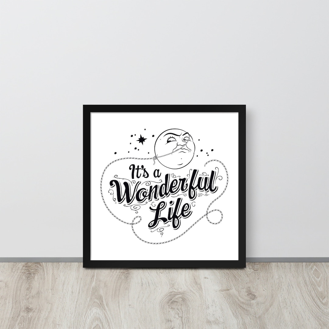 ORIGINAL It's a Wonderful Life Title - Framed Poster - Etsy
