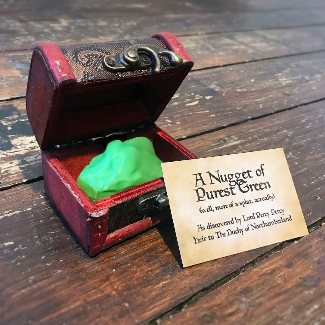 Nugget of Purest Green (well, More of a Splat, Actually) in Wooden ...