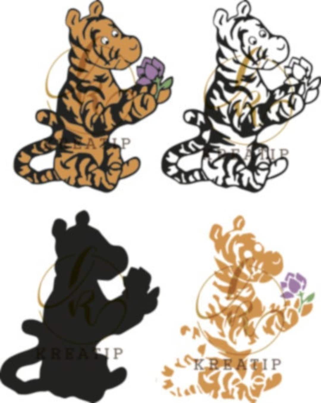 Classic Winnie the Pooh Tigger SVG, PNG, Cricut Silhouette Glowforge Cutting File - Etsy