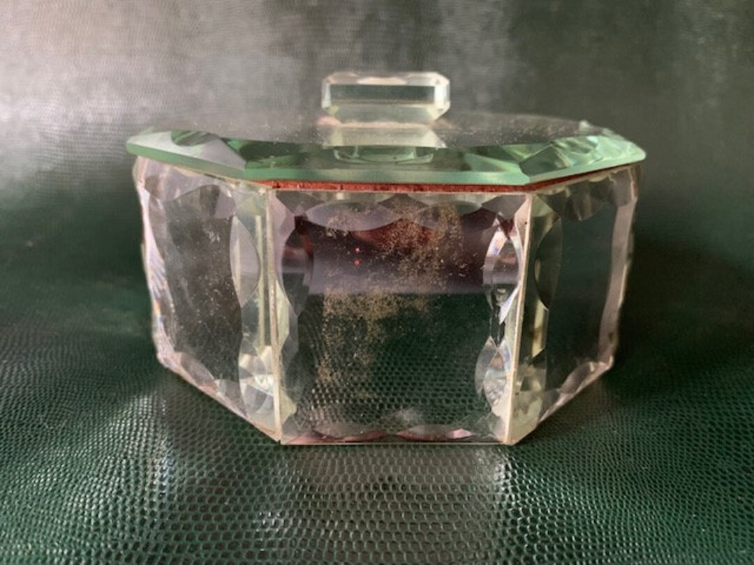 Old Jewelry Box, Art Deco Mirror Box, Octagonal, 1940, France - Etsy