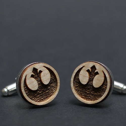 Star Wars Cufflinks JEDI ORDER Logo Maple Wood Mens Cuff - Etsy