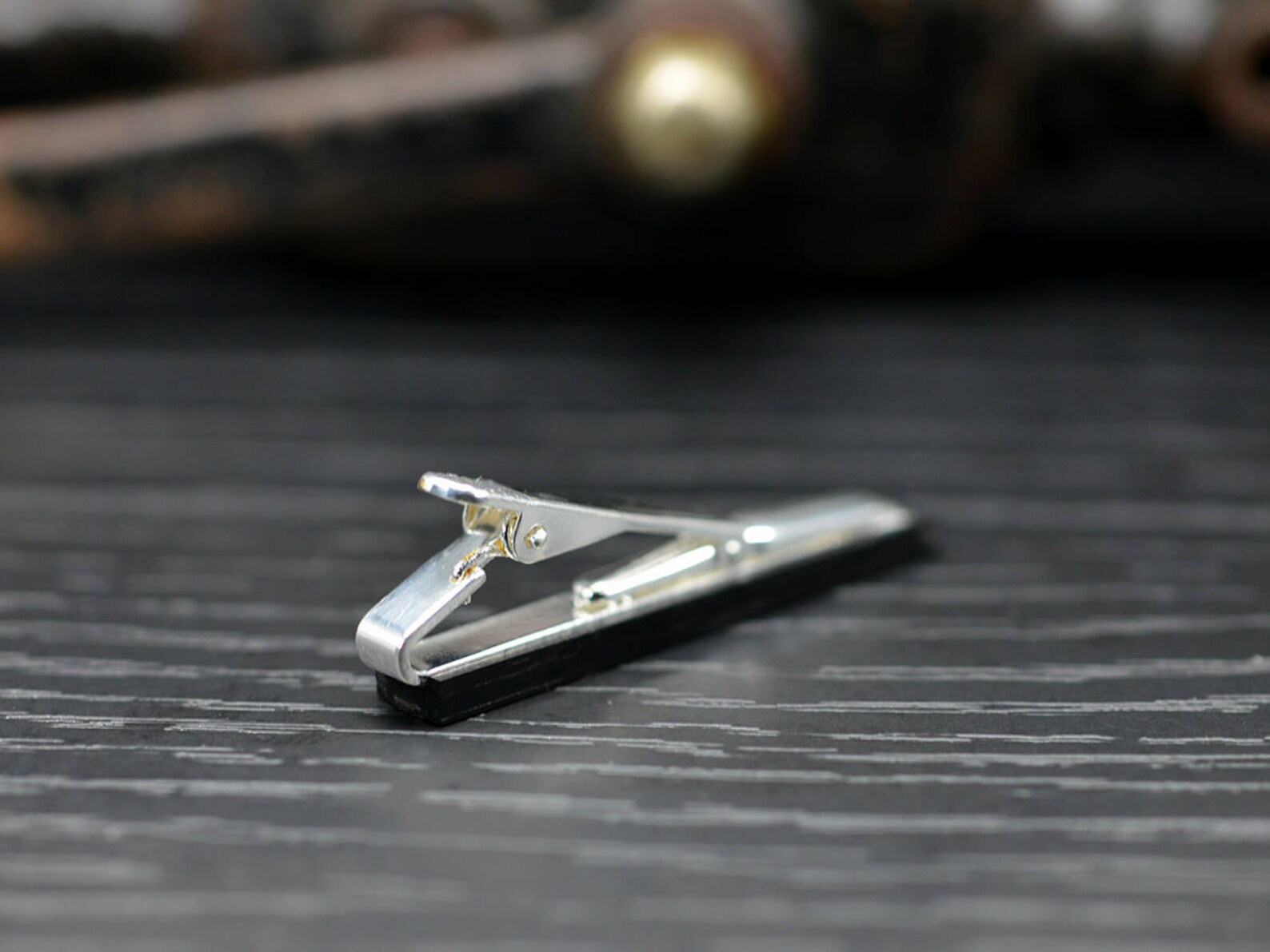 CUSTOM TIE CLIP Handmade Personalized Ebony Wood Tie Bar - Etsy