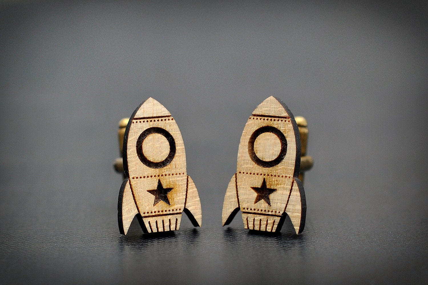 Wedding Men Cufflinks Fly Me to the Moon Wood Rocket Cuff - Etsy