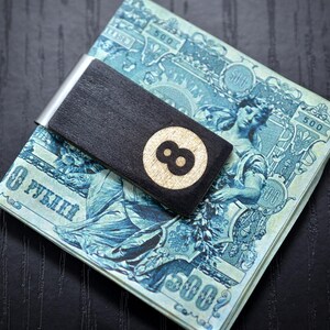 8 Ball Wood Money Clip, Hand Made Money Clip, Groomsmen Gifts, Money ...