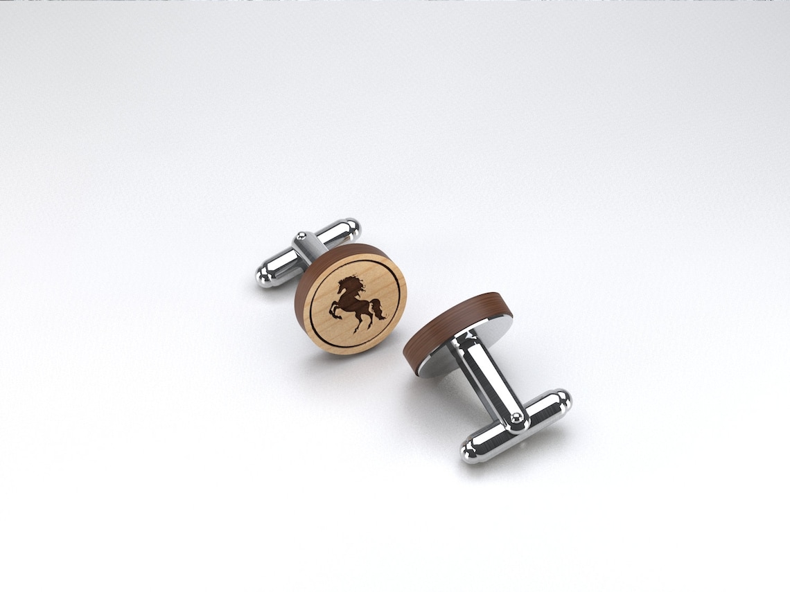 Horse Custom Cufflinks. Handmade Wedding Wood Cuff Links Ideal | Etsy