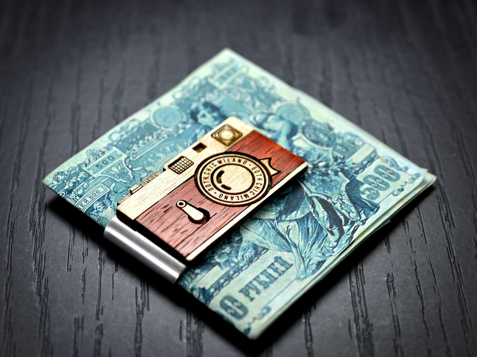 Camera Money Clip Vintage Wood Leica Money Clip Hand Made | Etsy