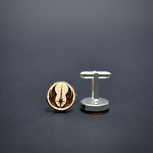 Star Wars Cufflinks - JEDI ORDER Logo - Maple Wood Mens Cuff Links - Etsy