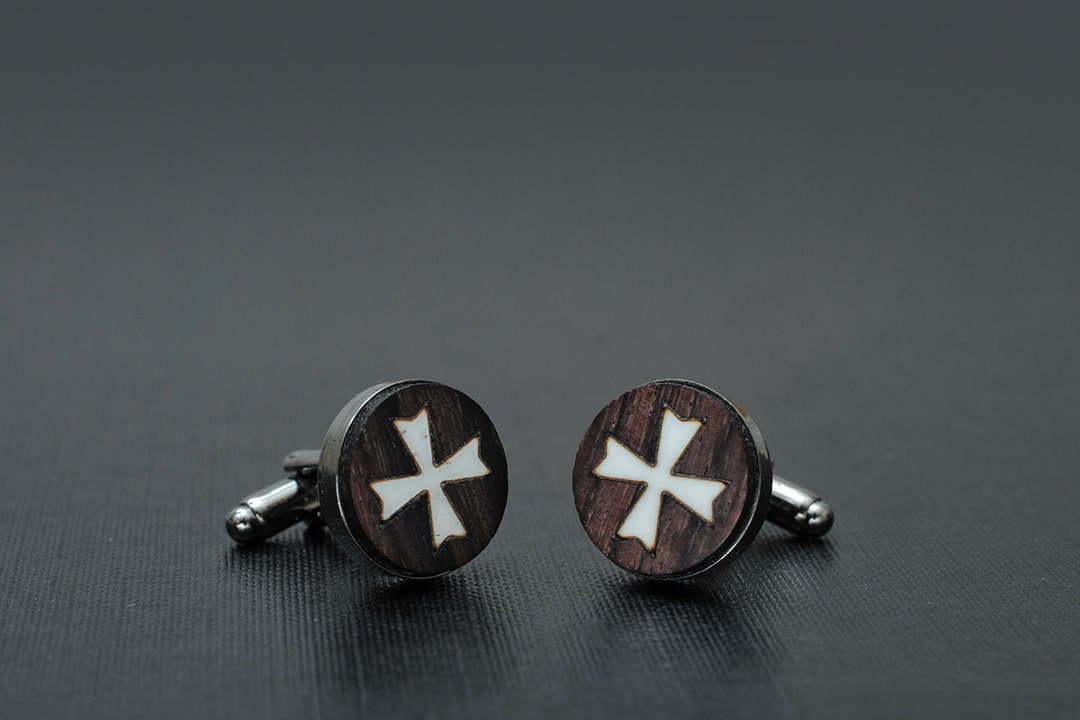 Elegant Cufflinks Elegant Rosewood Hand Inlaid With Bone - Etsy