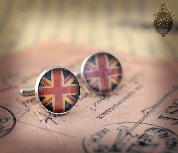 Cufflinks Gothic Steampunk uk Flag Union Jack | Etsy