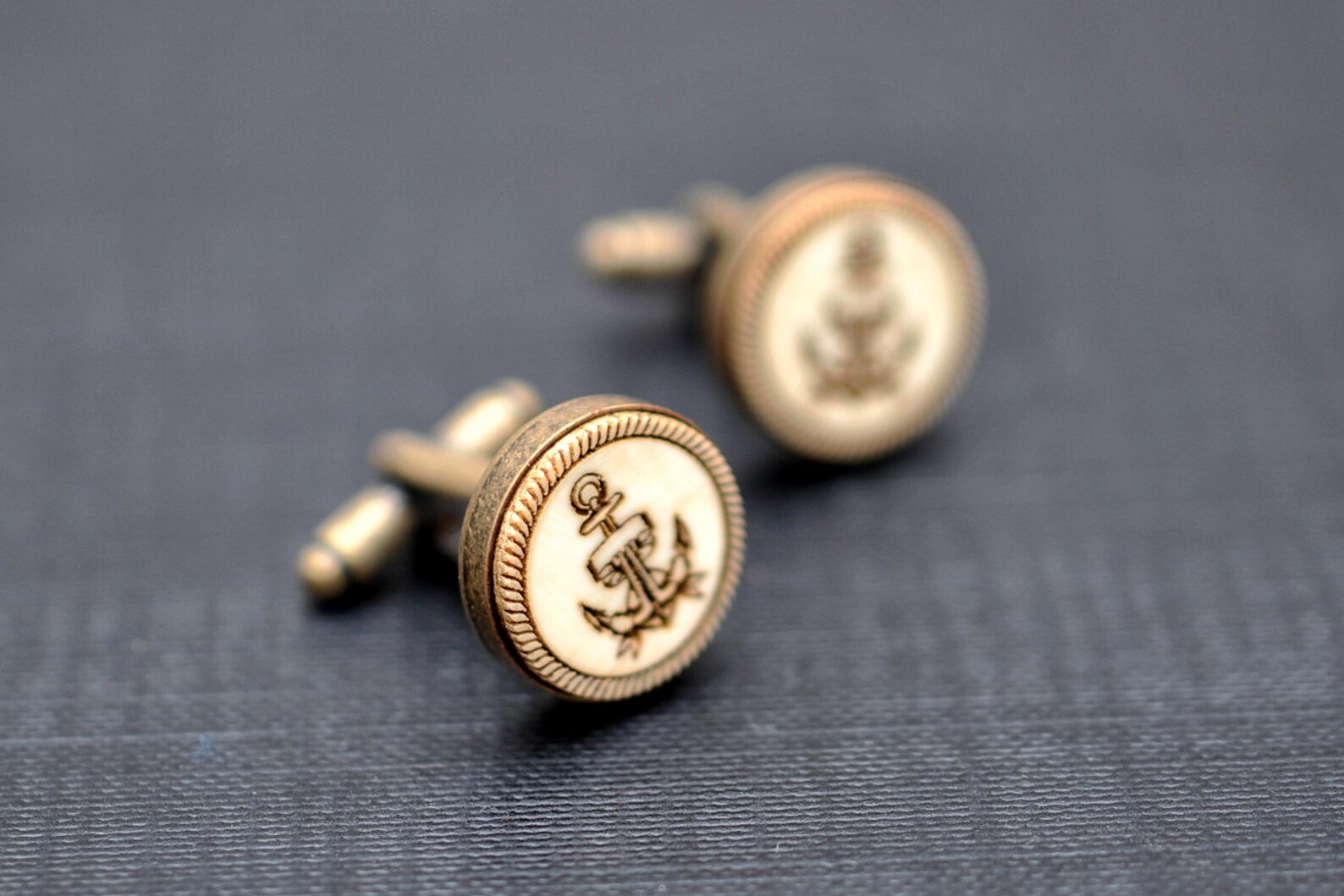 Sailor Anchor Cufflinks Vintage Style Acrylic Cuff Links - Etsy