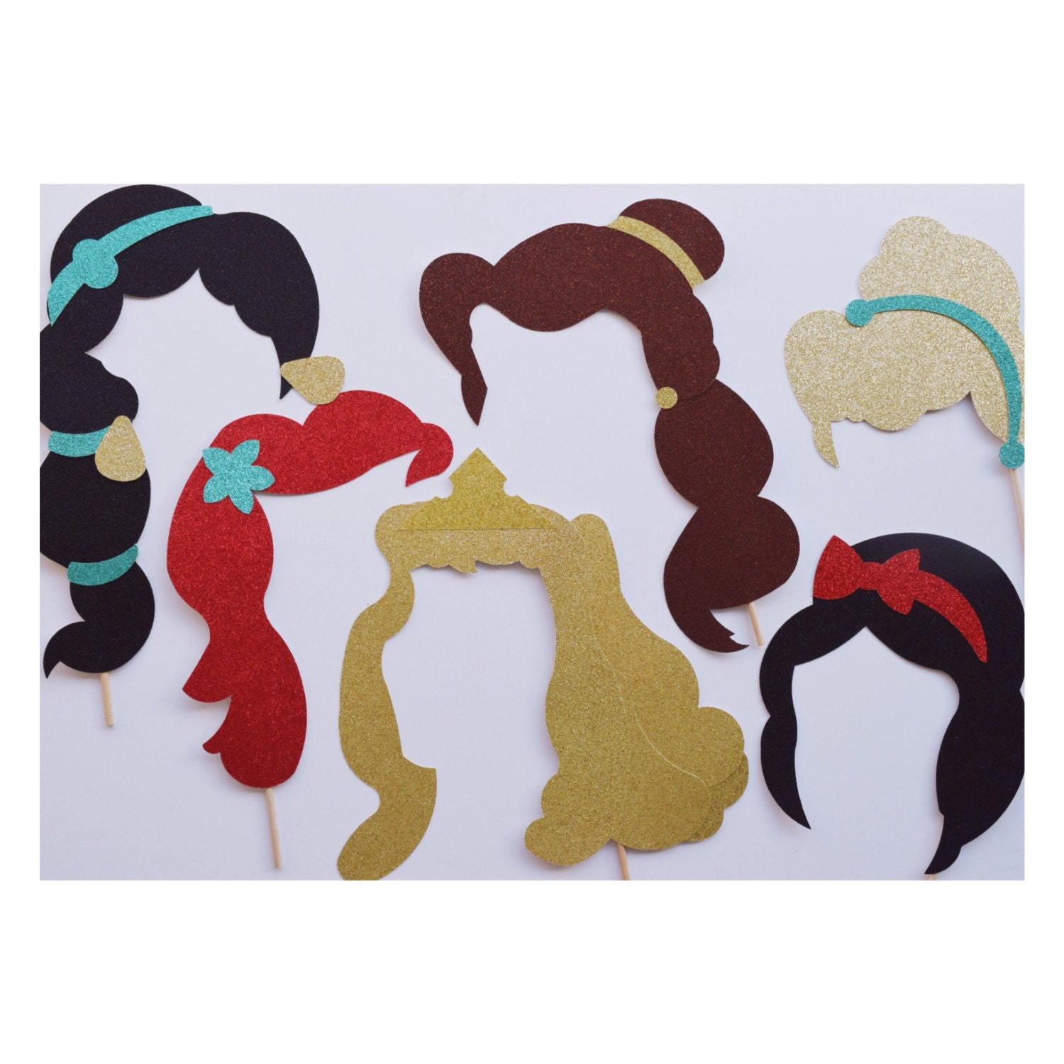 Disney Photo Booth Props Disney Princess Photo Booth Prop Set | Etsy