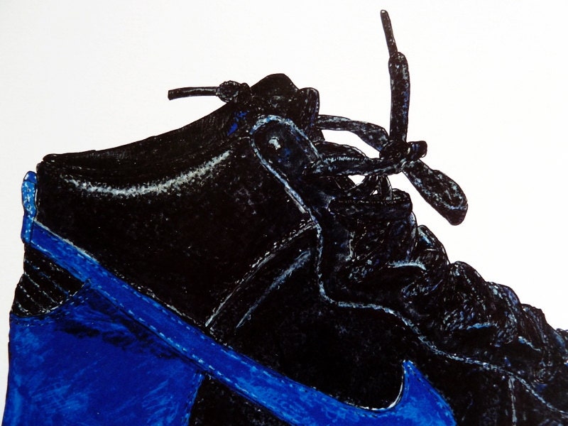 Nike Dunk High Sneakers. Print of an Or. Drawing by Faye One. "nike ...