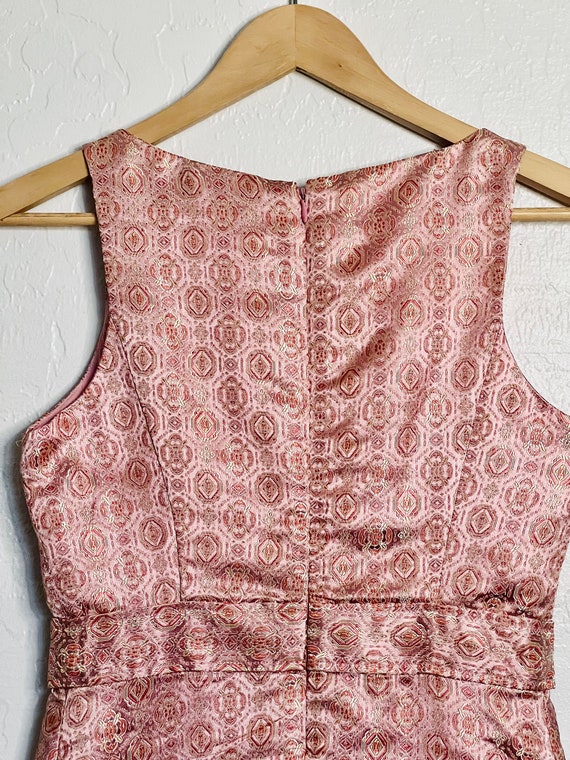 Metallic Barbie Pink Mod Dress - 1960s vintage dress - Gem