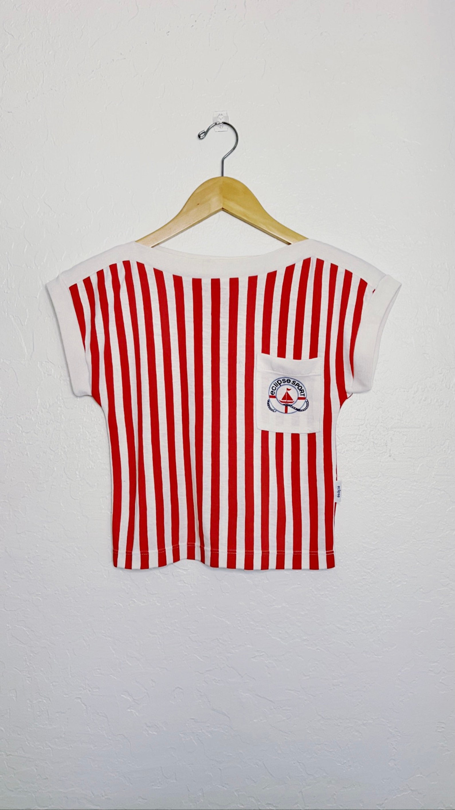 Candy Cane Striped Cap Sleeve Top - 70s Vintage Top - Etsy