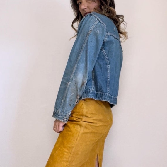 Distressed Denim Jacket - 1990s vintage - Gem