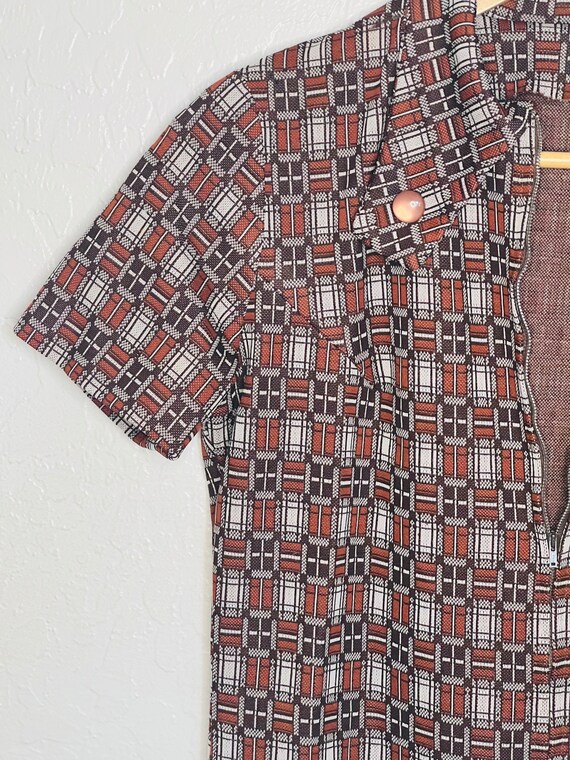 Retro Pin Collar Zipper Down Shirt - 60s/70s vintage … - Gem