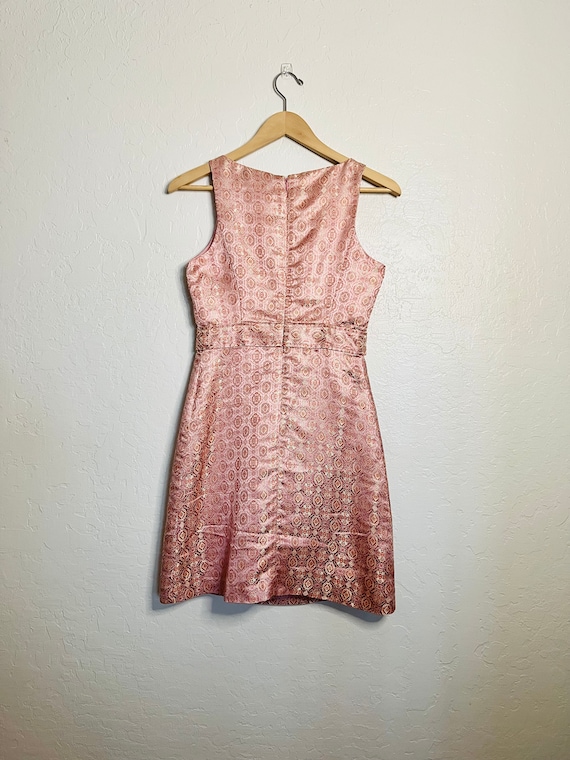 Metallic Barbie Pink Mod Dress - 1960s vintage dress - Gem