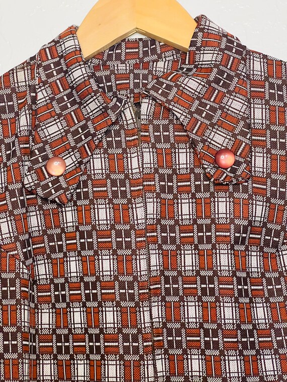 Retro Pin Collar Zipper Down Shirt - 60s/70s vintage … - Gem